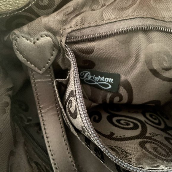 Brighton | Bags | Brighton Metallic Lena Quilted Studded Leather Bag ...